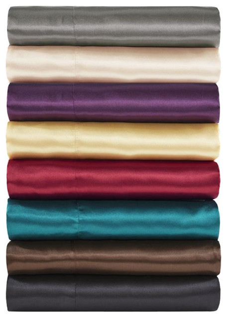 100% polyester Satin 6pcs Sheet Set, MPE20-768 - Contemporary - Sheet ...