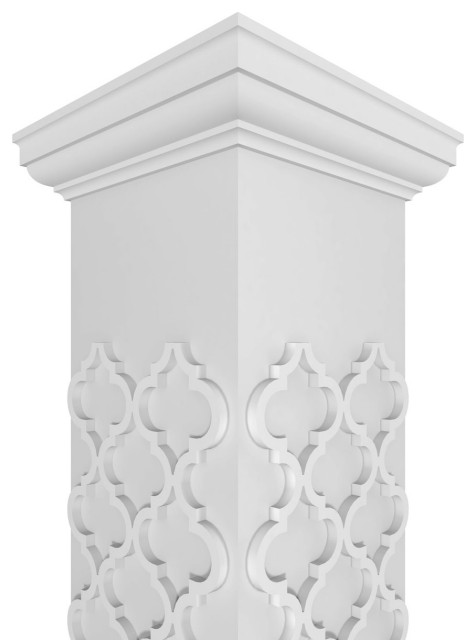 Craftsman Classic Square Non-Tapered Bondi Fretwork Column, 8"Wx8'H, 12 ...