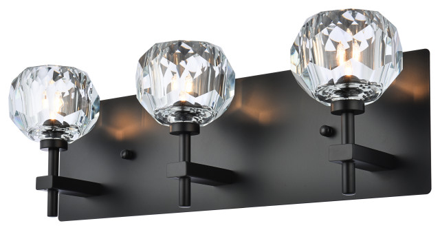 3 Light Wall Sconce, Gold, 5"Lx18"Wx6"H - Contemporary - Bathroom ...