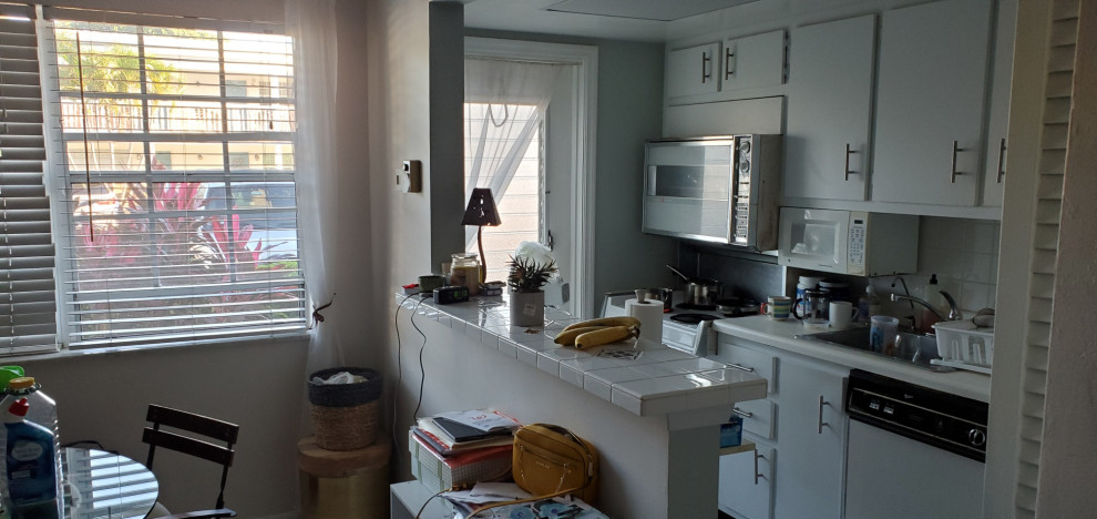 narrow kitchen needs counter space