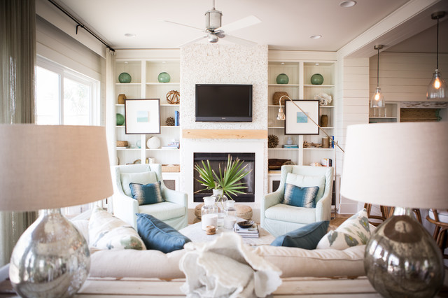 Alys Beach - Beach Style - Living Room - by Ashley Gilbreath Interior ...
