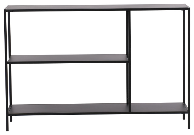 Rustic Metal Console Table With Shelves 47x12x32 - Transitional ...