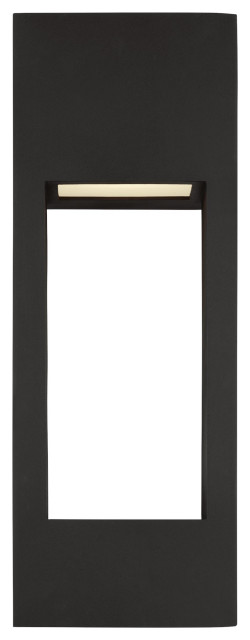 Testa Large LED Outdoor Wall Lantern, Black - Modern - Outdoor Wall ...