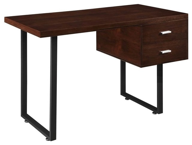 Modway Furniture Turn Office Desk, Walnut - Transitional - Desks And ...