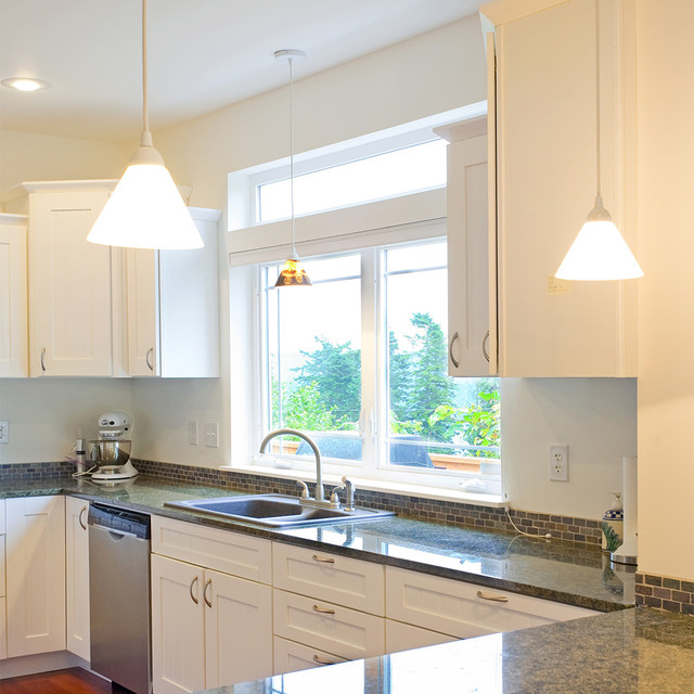 Brookings Fully Assembled Shaker Sink Base Kitchen Cabinet 42", White ...