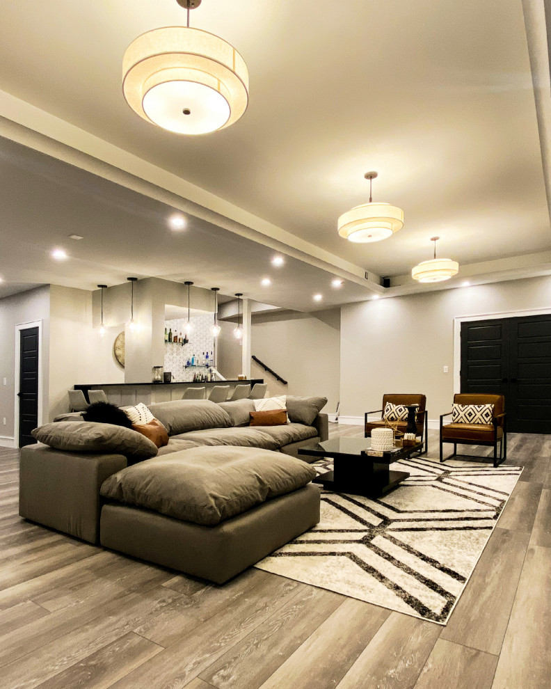 Finished Basement Renovation - Modern - Basement - New York - by Nishi ...
