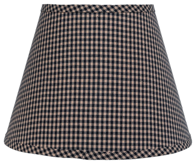 Mini Check, Black and Tan Shade, 12" - Rustic - Lamp Shades - by West ...