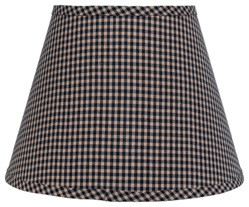 Mini Check, Black and Tan Shade, 12" - Rustic - Lamp Shades - by West ...