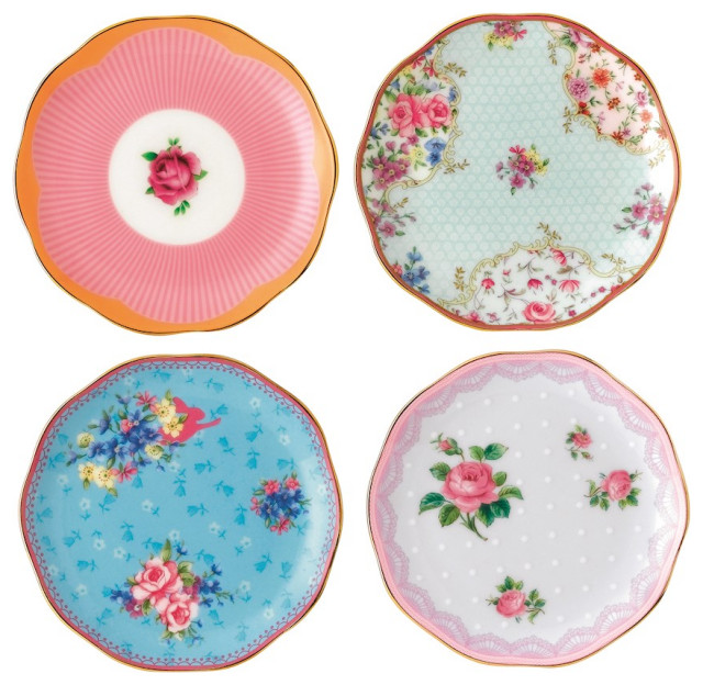 Royal Albert Candy Mini Plates, Set of 4 - Traditional - Salad And ...