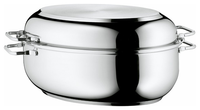 WMF Stainless Steel Extra Deep Covered Roasting Pan - Contemporary ...