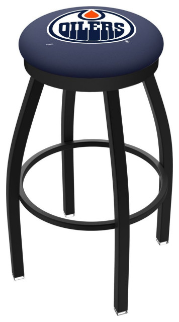Holland L8B2B Edmonton Oilers 25" Swivel Counter Stool - Black ...
