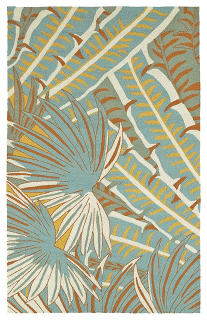 Kaleen Yunque Collection Rug, Ivory, 5'x7'6" - Tropical - Outdoor Rugs ...