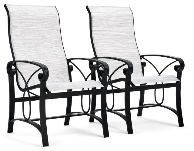Palazzo Sling Ultra High Back Dining Chairs, Set of 2 - Transitional ...