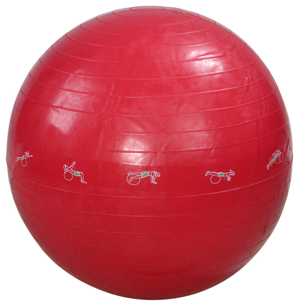 24" Red Exercise Gym Ball - Modern - Home Gym Equipment - by Northlight ...
