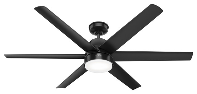 Matte Black 60"Ceiling Fan from the Skysail Collection, 60.000 ...