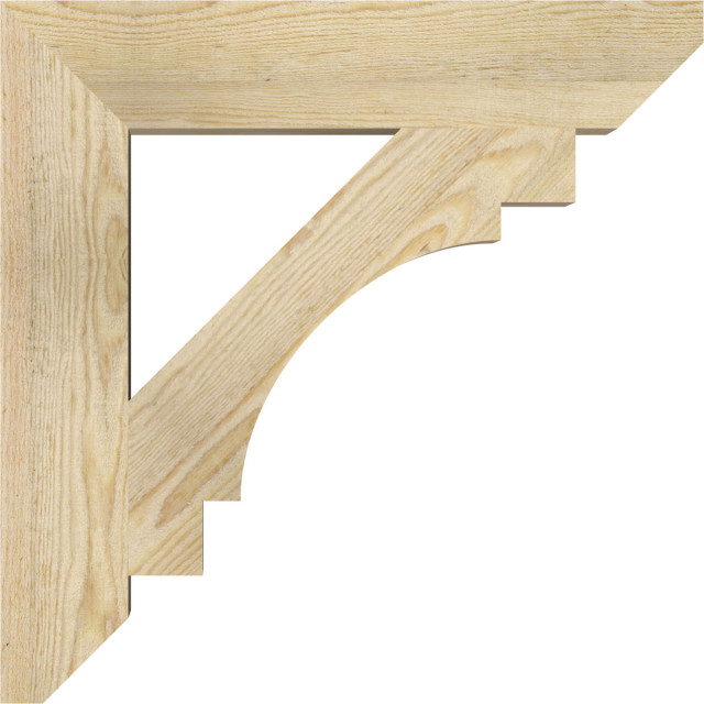 Balboa Traditional Bracket, 16"Dx24"H, 4"W Douglas Fir/Rough Sawn, 22 ...