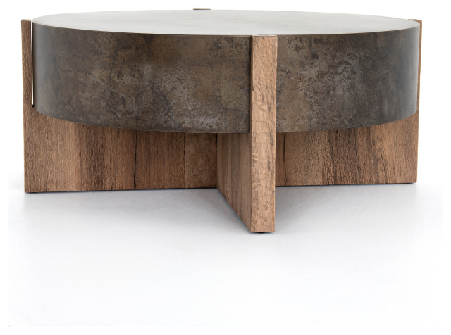 Bingham Coffee Table-Distressed Iron - Rustic - Coffee Tables - by Four ...