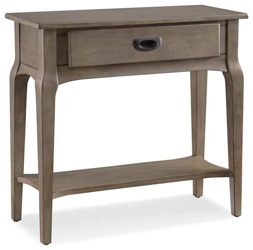 Unique Console Table, Legs With Flared Curved Accent & Single Drawer ...