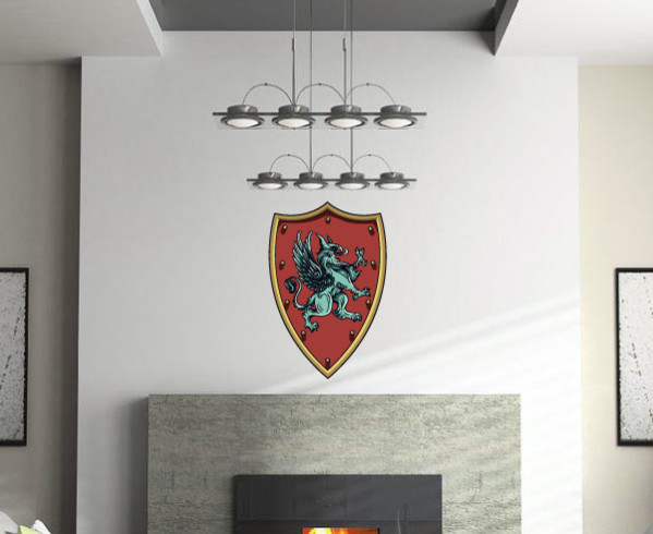 Family Crest Vinyl Wall Decal FamilyCrestUScolor003, 18 in ...