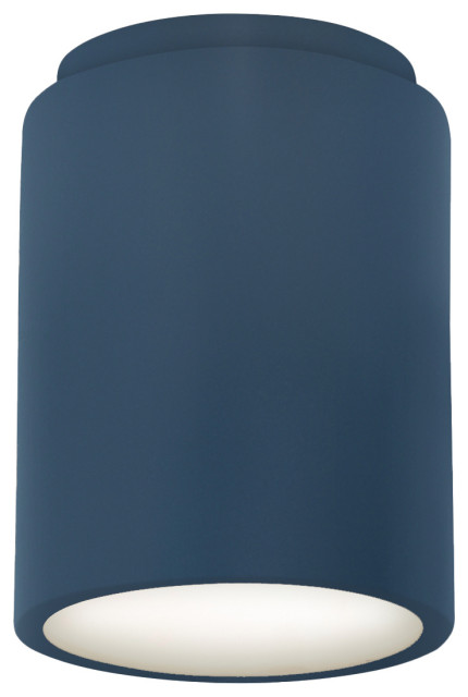 Radiance Cylinder Flush-Mount, Midnight Sky, Matte White, LED ...