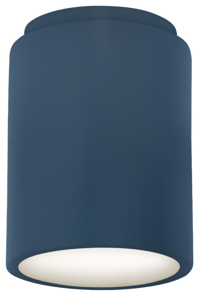 Radiance Cylinder Flush-Mount, Midnight Sky, Matte White, LED ...