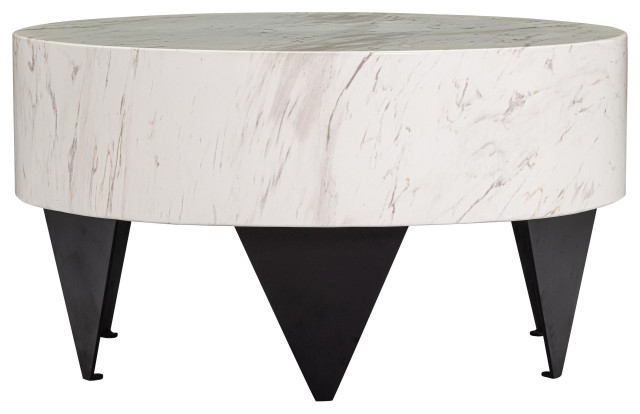 Mimi White Marble Coffee Table - Transitional - Coffee Tables - by First of a Kind USA Inc | Houzz