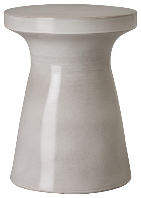 Plateau Gray Ceramic Garden Stool - Transitional - Accent And Garden ...