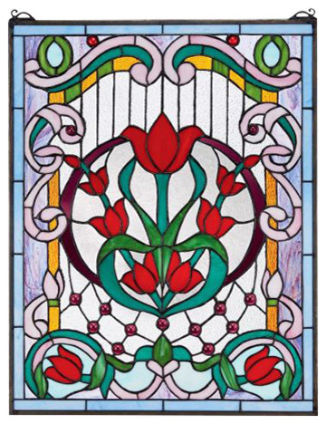 Tulip Treasure Stained Glass Window - Modern - Window Film - by Shop ...