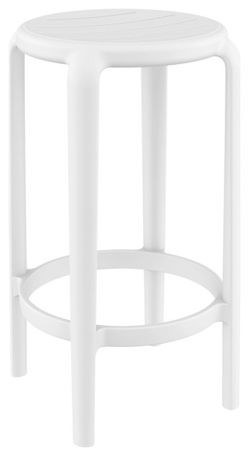 Tom Resin Counter Stool, Set of 2, Black - Contemporary - Outdoor Bar ...