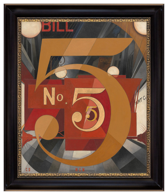 I Saw the Figure 5 in Gold by Charles Demuth 1928, Print on Canvas, 20 ...