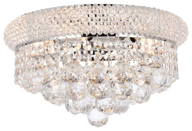 Elegant Lighting V1800F14/RC Primo 6 Light 14"W Flush Mount ...