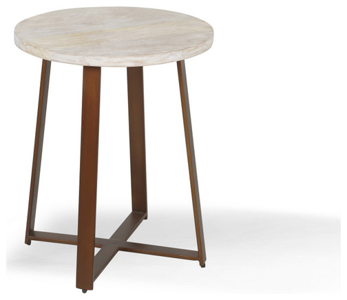 Posh Pollen Ross Round Side Table - Transitional - Side Tables And End ...