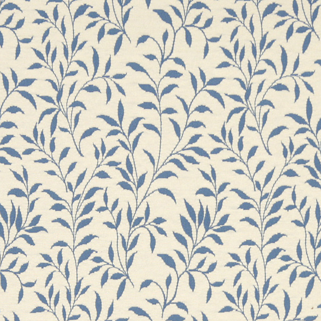 Blue And Beige Floral Reversible Matelasse Upholstery Fabric By The ...
