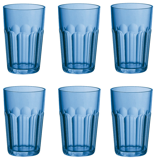 Guzzini Happy Hour Mediterranean Blue 14.2 Ounce Tall Ground Tumbler ...