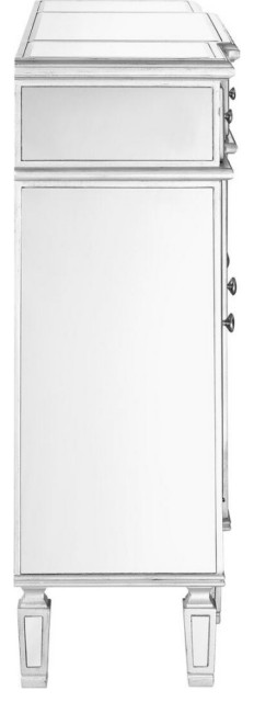 Elegant Contempo 3 Drawer 4 Door Cabinet, Rubbed Antique Silver ...