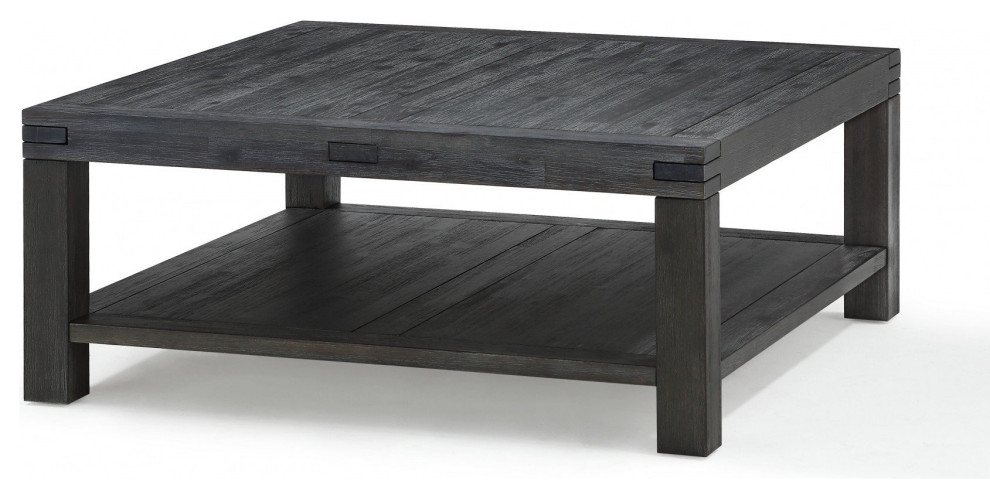 Crafters and Weavers Livingston Rustic Modern Square Coffee Table ...