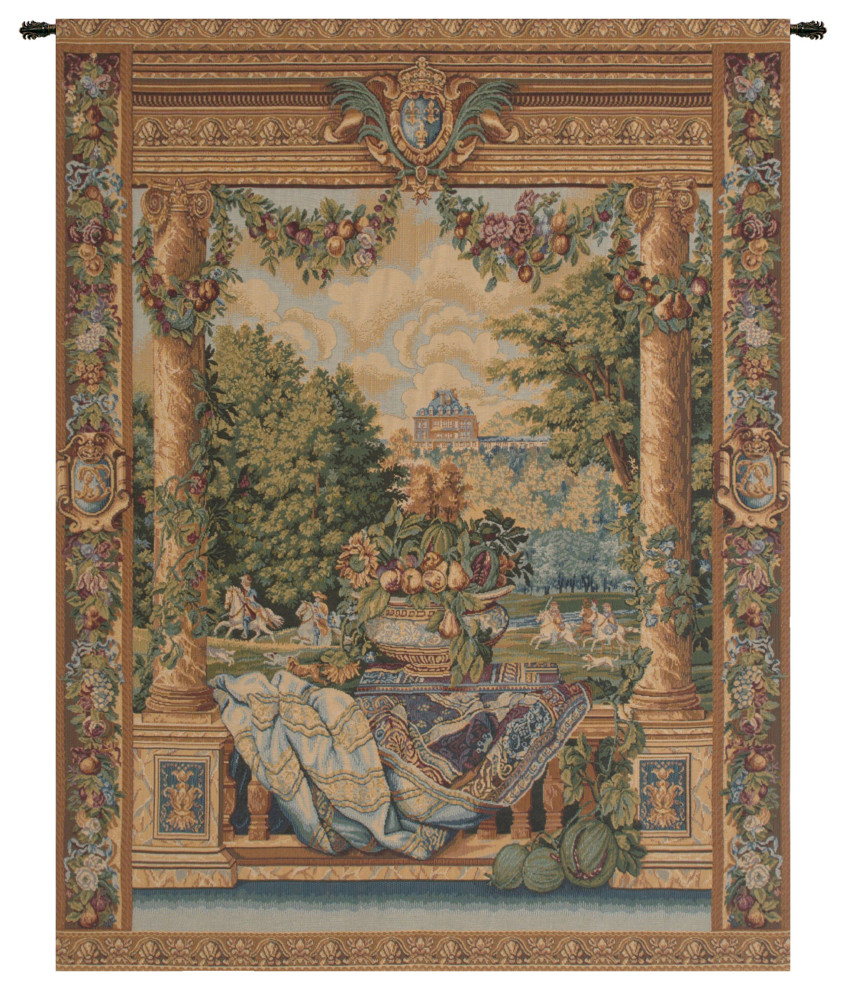 Versailles Castle Italian Wall Hanging Tapestry - Midcentury ...
