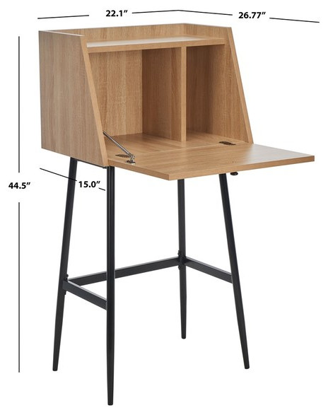 Xander Modern Secretary Desk Safavieh, #N/A - Midcentury - Desks And ...