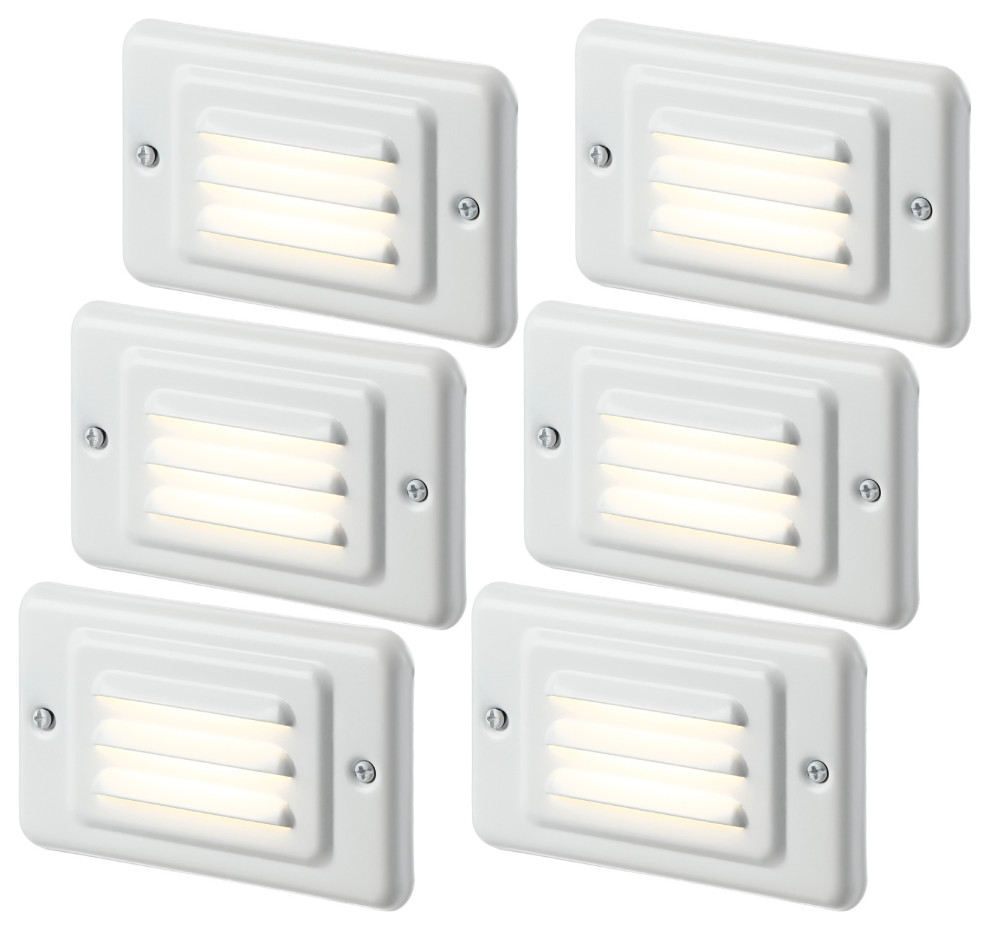 6-Pack Step Lights Indoor, Wall Mount Stair Lights With Louver ...