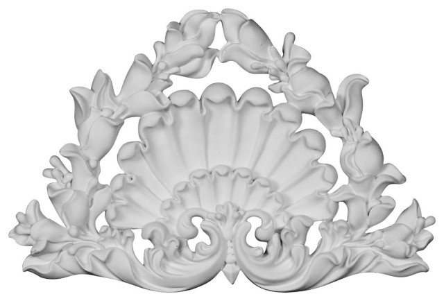 8 1/4"Wx5 1/4"Hx5/8"P Shell Center Onlay - Victorian - Onlays And ...