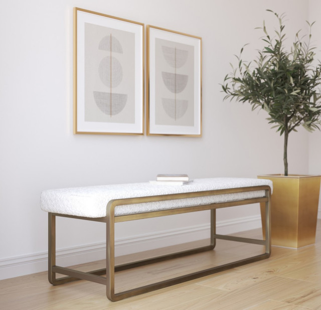 Cole Bench - Contemporary - Upholstered Benches - by American Home ...