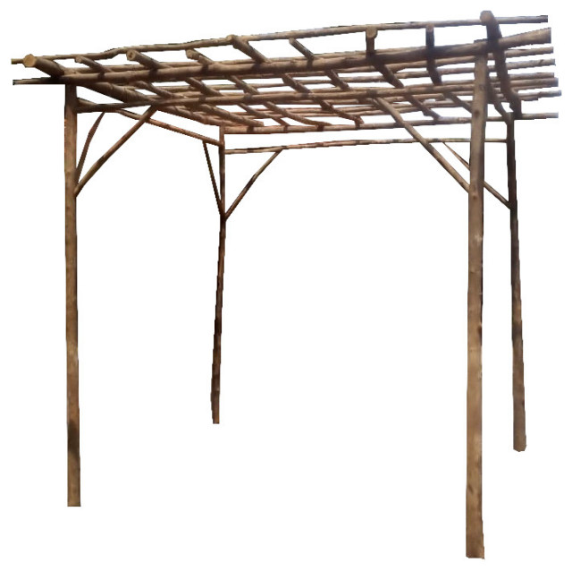 Teak Log Wood Pergola - Rustic - Pergolas - by Master Garden Products ...