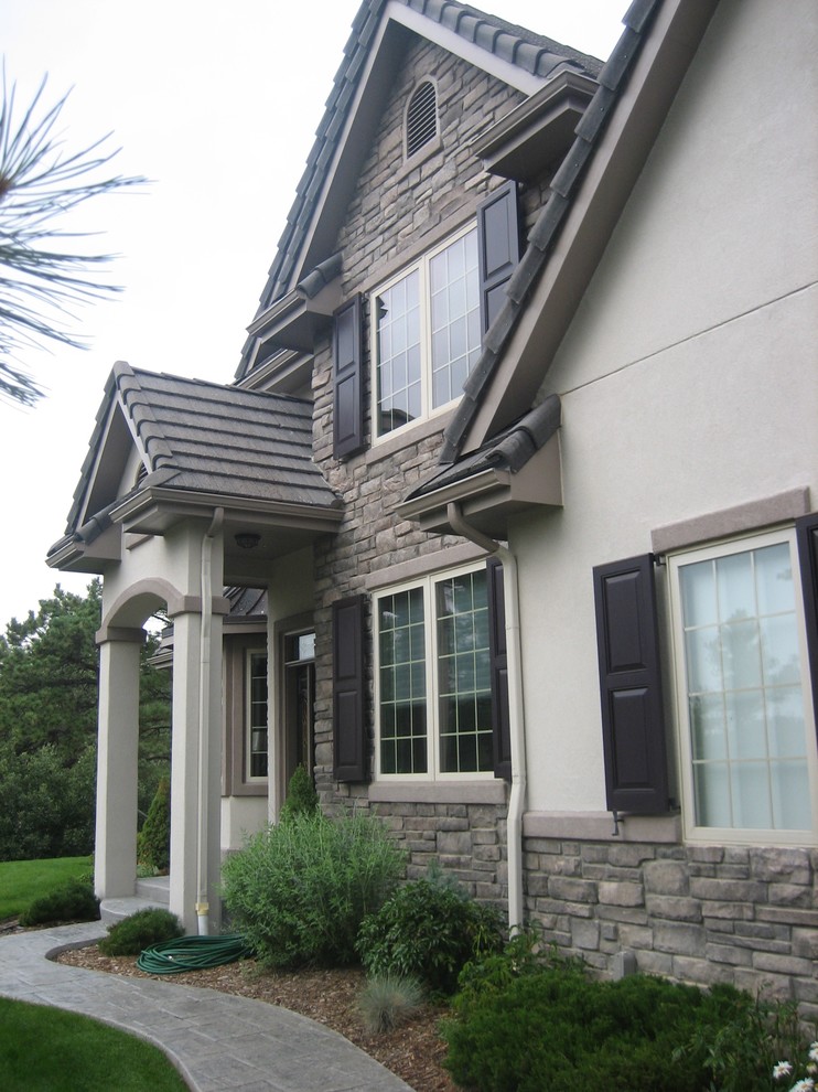 Stone, Stucco, Shutters and new Landscaping! - Exterior - Denver - by ...