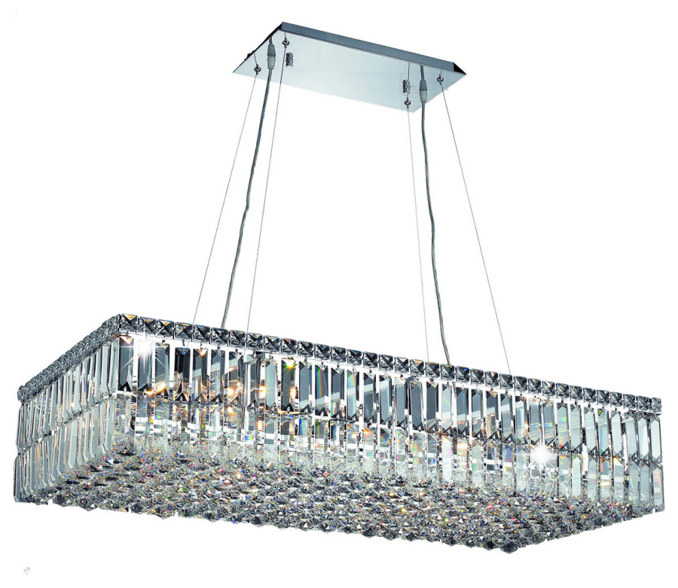 Artistry Lighting Maxim Rectangle Drop Collection Crystal Chandelier ...