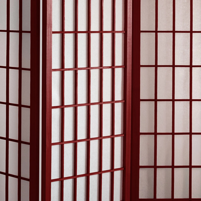 Modern Classic Room Divider, Window Pane Rice Paper Screens - Asian ...