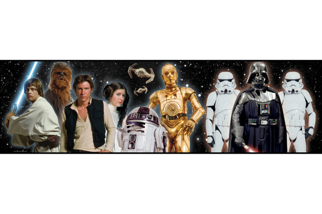 Red Star Wars Characters Peel & Stick Wallpaper Border - Contemporary ...