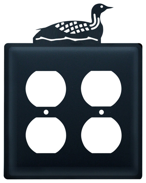 Rooster Double Outlet Cover - Rustic - Switch Plates And Outlet Covers ...