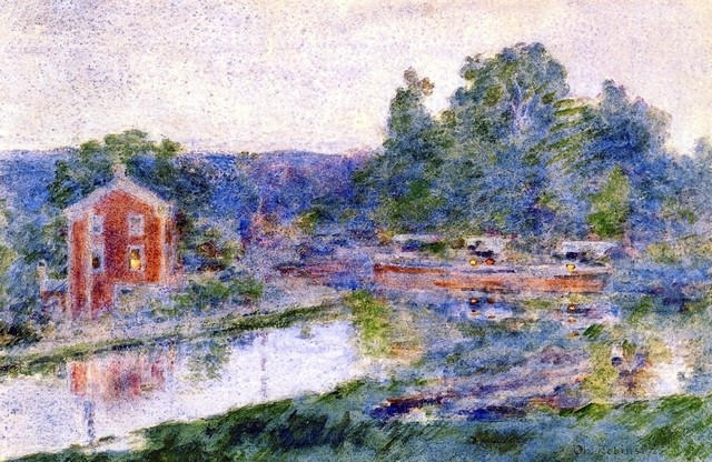 Theodore Robinson Evening on the Canal Gallery Wrap Canvas, 18x27 ...