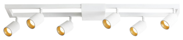 Vidalite Shura 6 Head Square Track, White, 6 - Light - Transitional ...