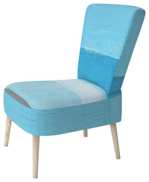 Turquoise And Gray Abstract Art Chair - Midcentury - Armchairs And ...